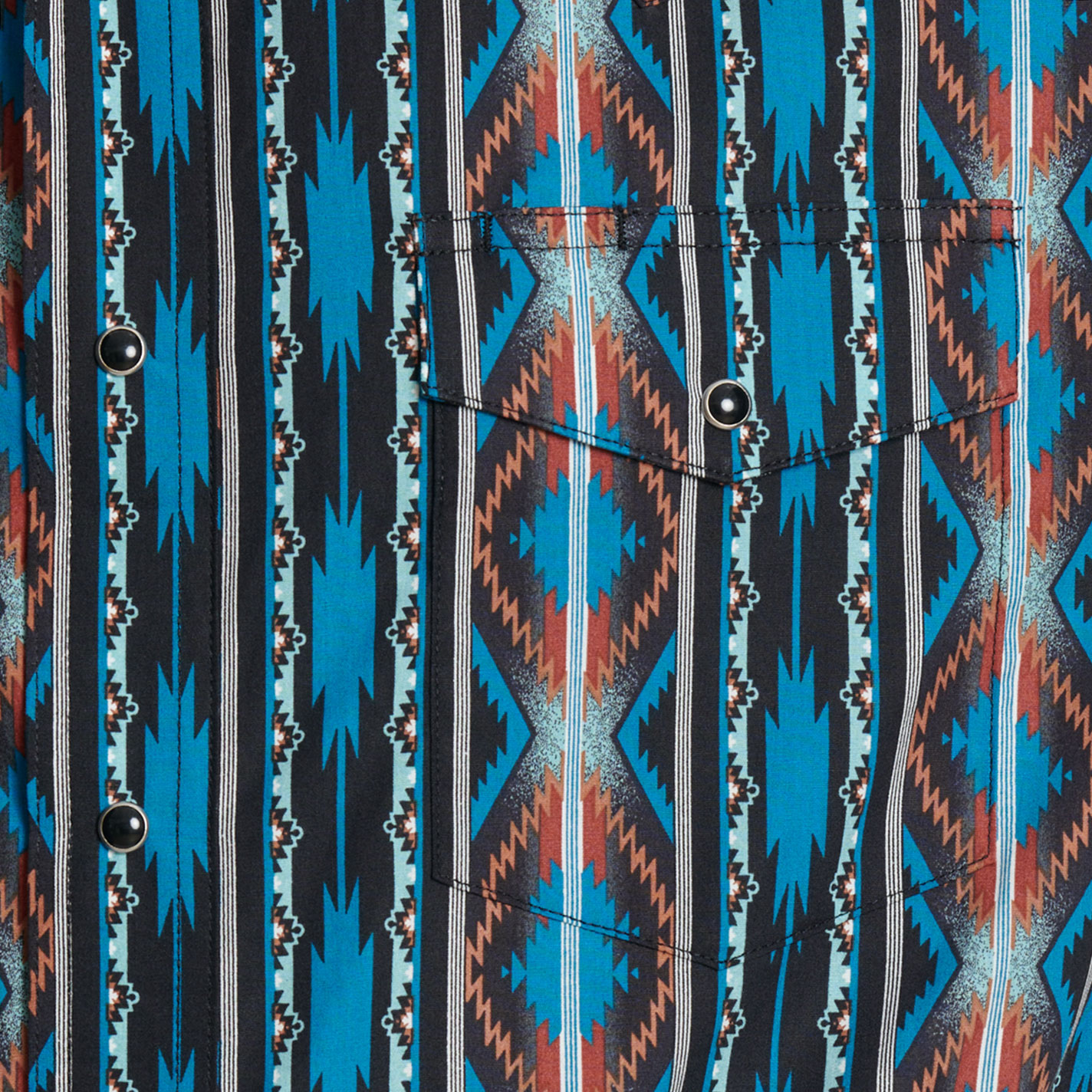 Checotah Men's Cobalt Aztec Print Western Shirt | Cavender's